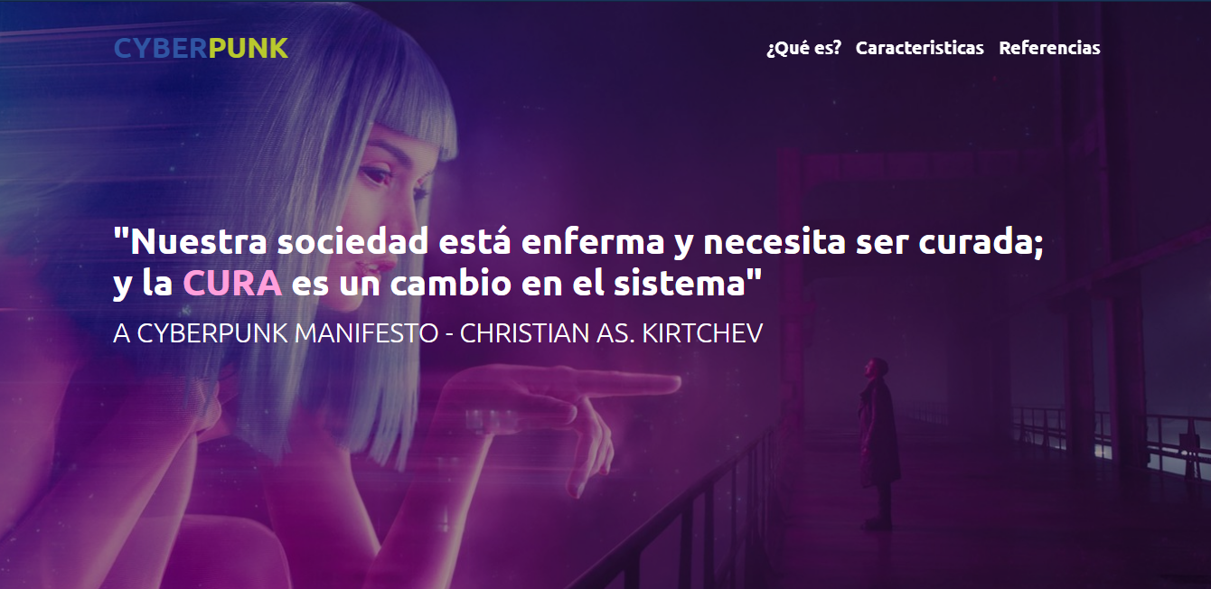 GitHub - juanrex04/CyberPunk: Leading page to show the theme of CyberPunk and things related to it.