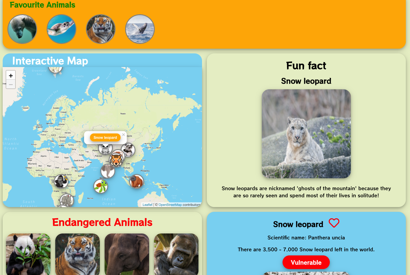 GitHub - SJ47/Endangered-Animals: A fun and interactive web app for ...