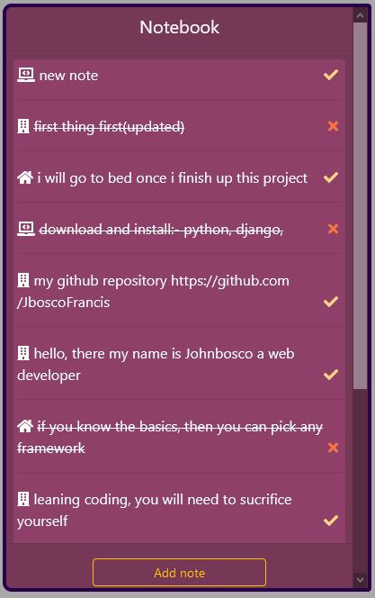 GitHub - JboscoFrancis/Notebook-django: A notebook created using django ...