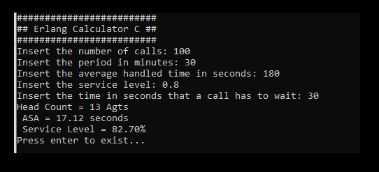 GitHub - dgomes91/ErlangPython: Using Python to calculate ErlangC formula.