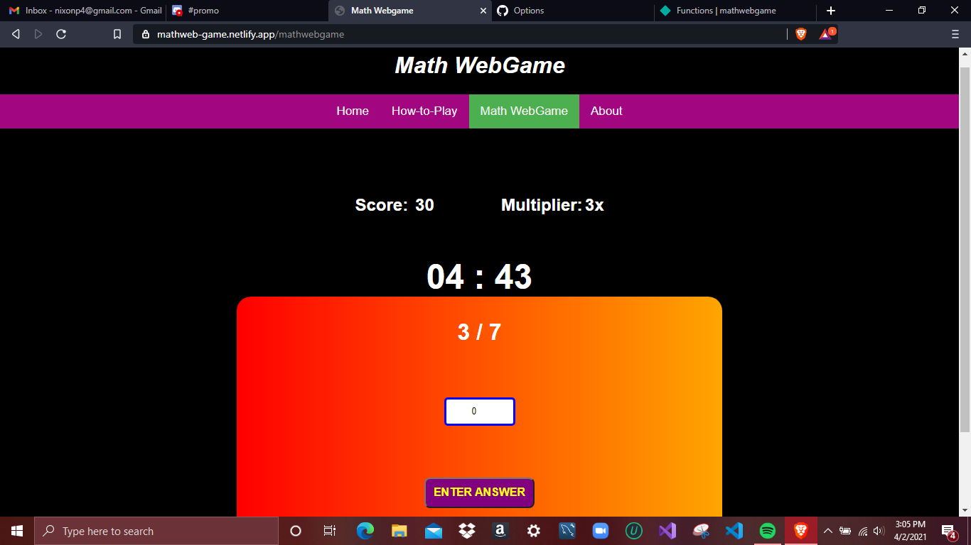 GitHub - Paul-Nixon/Math-Webgame: Link to Live Server: