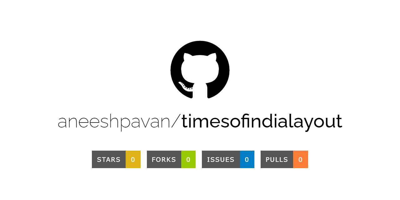GitHub - aneeshpavan/timesofindialayout