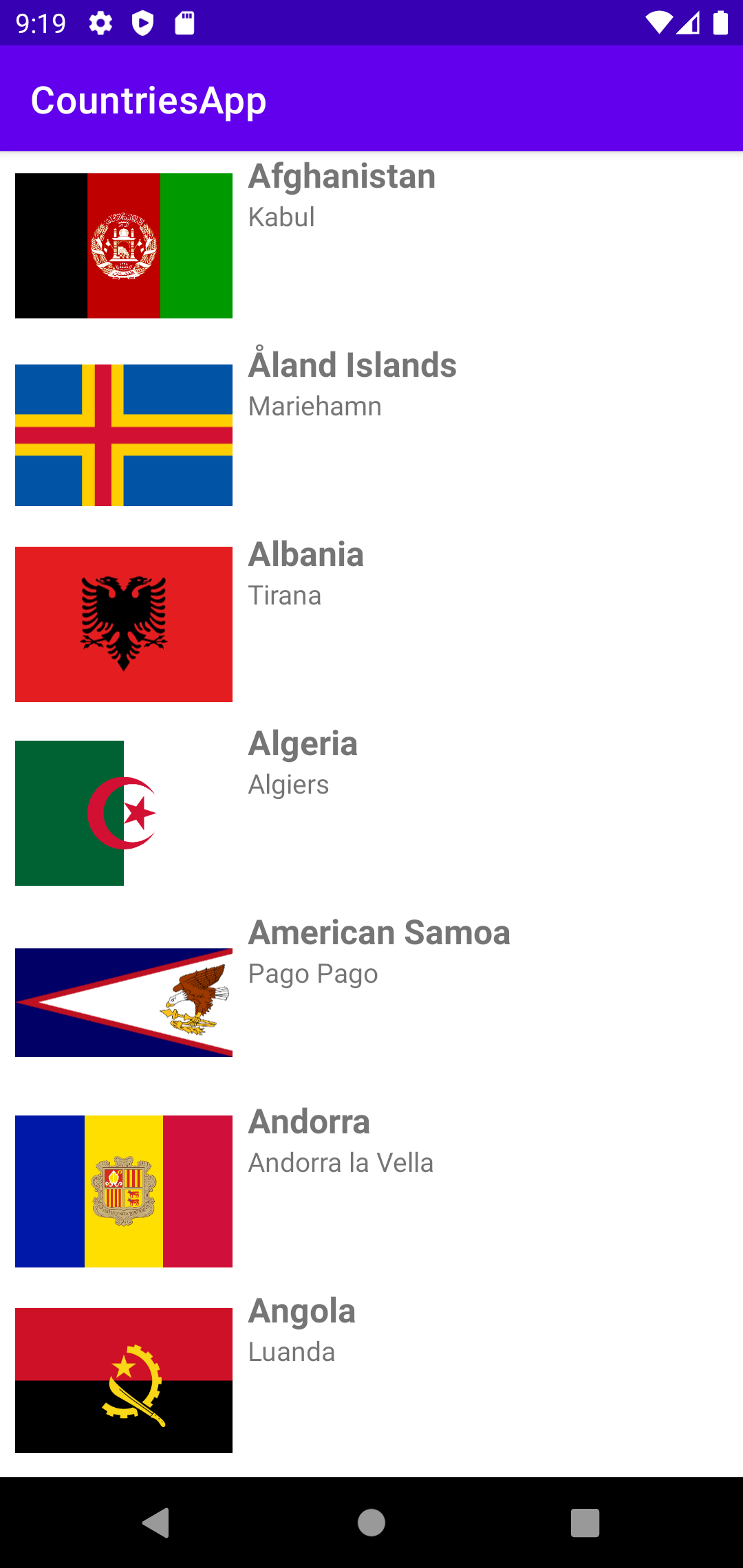GitHub - Danilo-Brito/CountriesApp: App that list countries using the ...