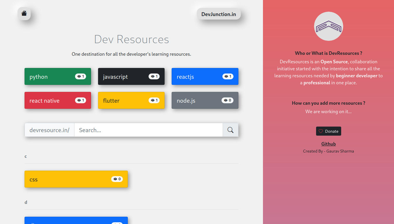 GitHub - mnamegaurav/devresources: This project is dedicated to all the ...