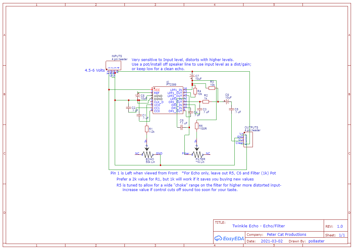 GitHub - GetCircuitBent/TwinkleEcho: Twinkle Echo - Simple Echo/Filter effect