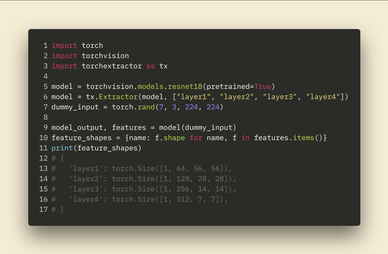 GitHub - antoinebrl/torchextractor: Feature extraction made simple with ...