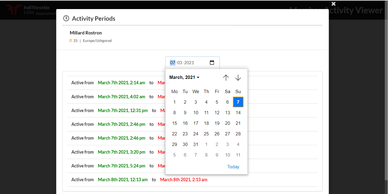 GitHub - cyogian/ftl-assessment: FullThrottle Labs - Assessment Project | Member Activity Viewer ...