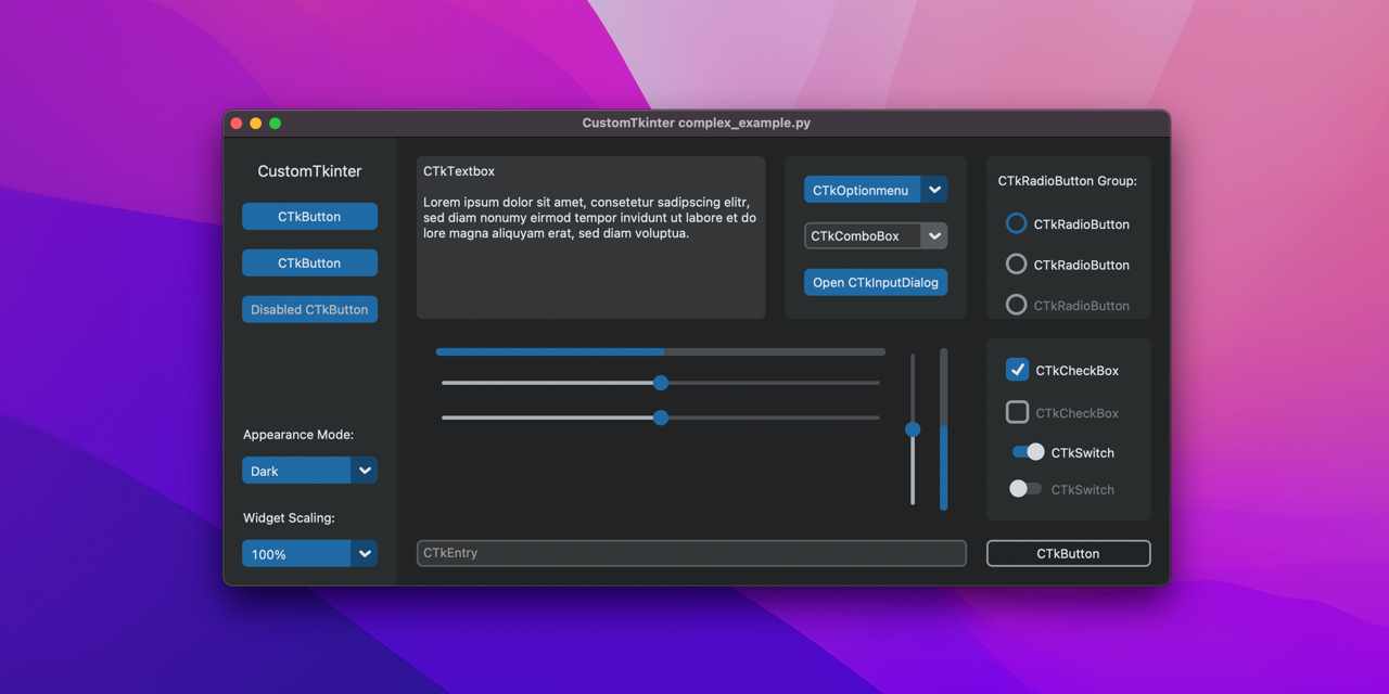 GitHub TomSchimansky CustomTkinter A Modern And Customizable Python 