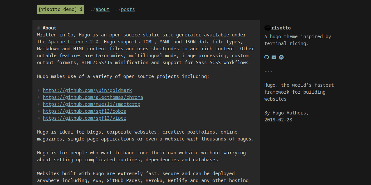 GitHub - joeroe/risotto: A minimalist, responsive hugo theme inspired ...