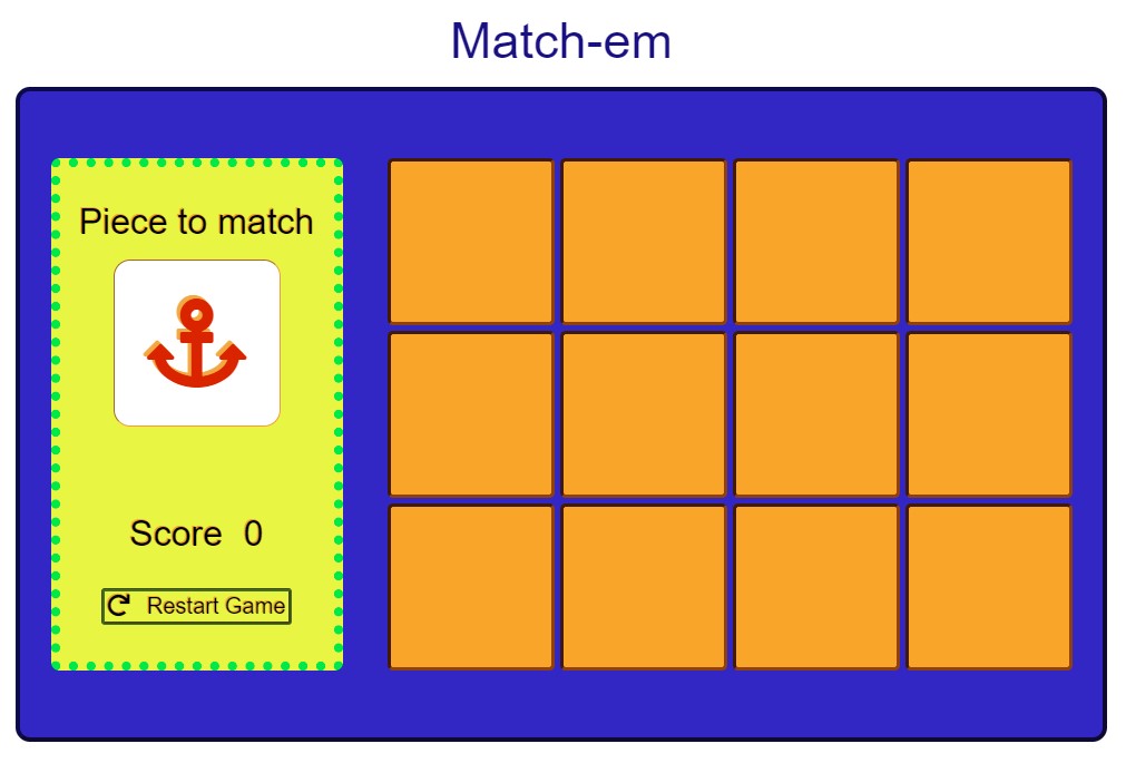 GitHub - Jenny-code/Match_em_Game: A game where the user is presented ...