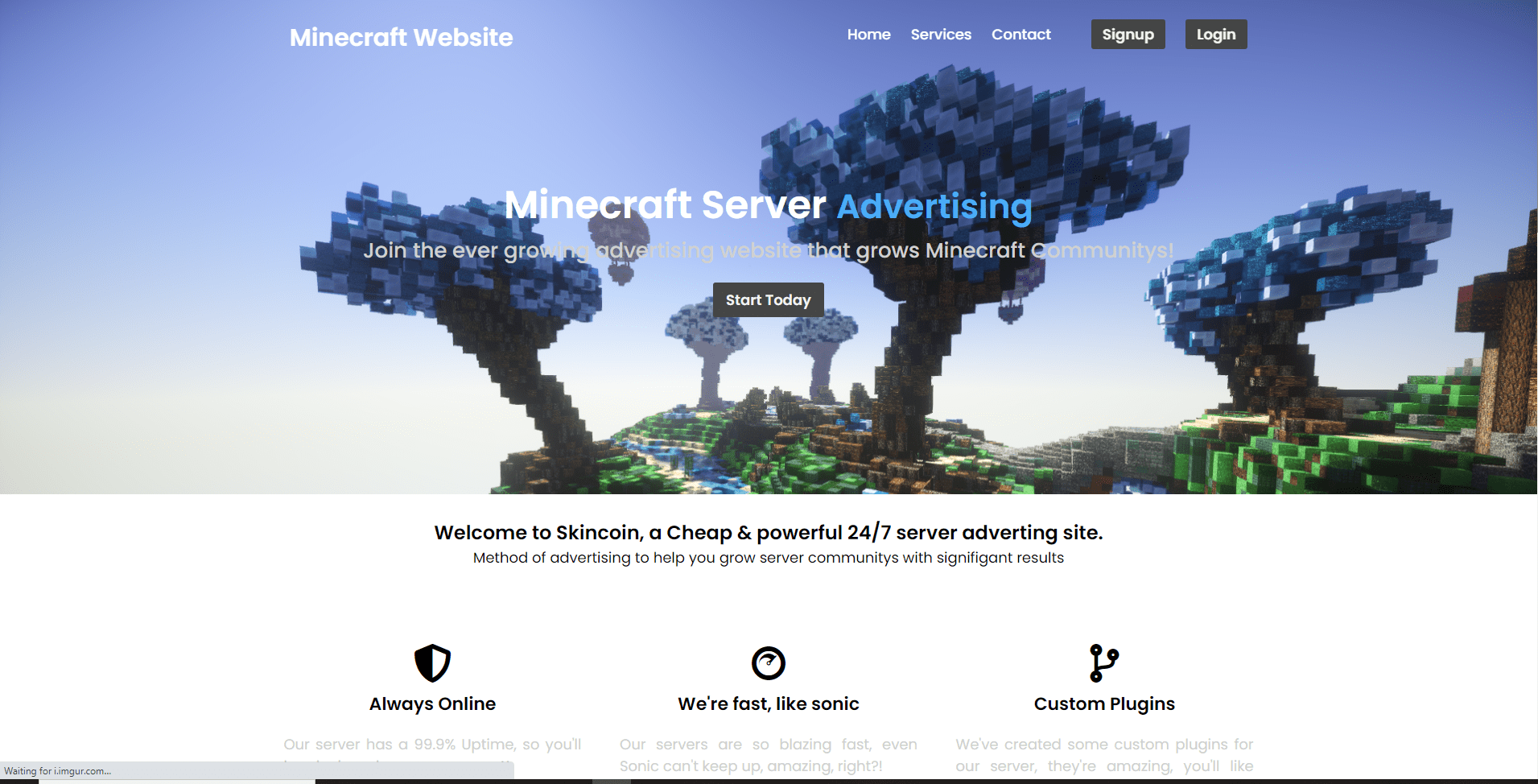 GitHub - Cqsual0/Minecraft-Advertising-Website: Minecraft server ...