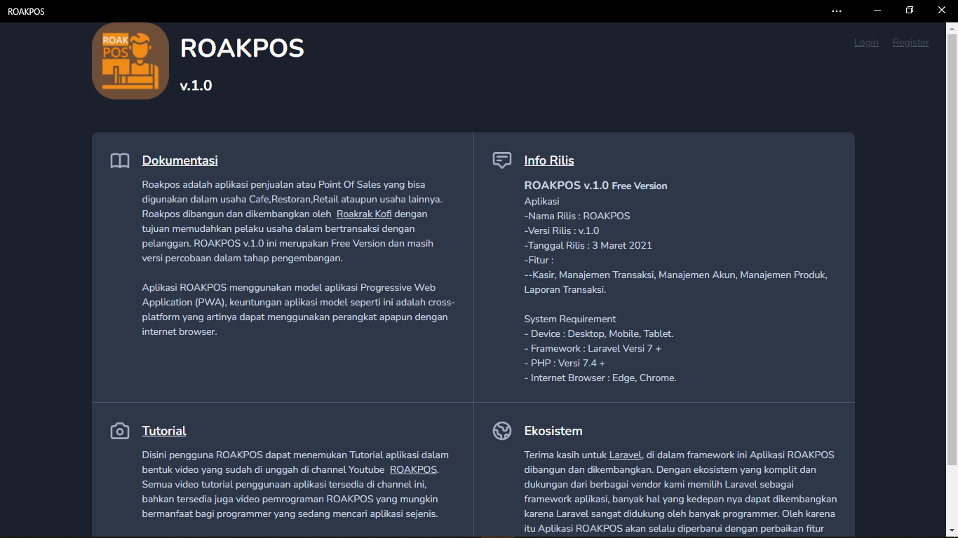 GitHub - ariebj/roakpos: Roakpos - Point Of Sales with Laravel 8 and ...