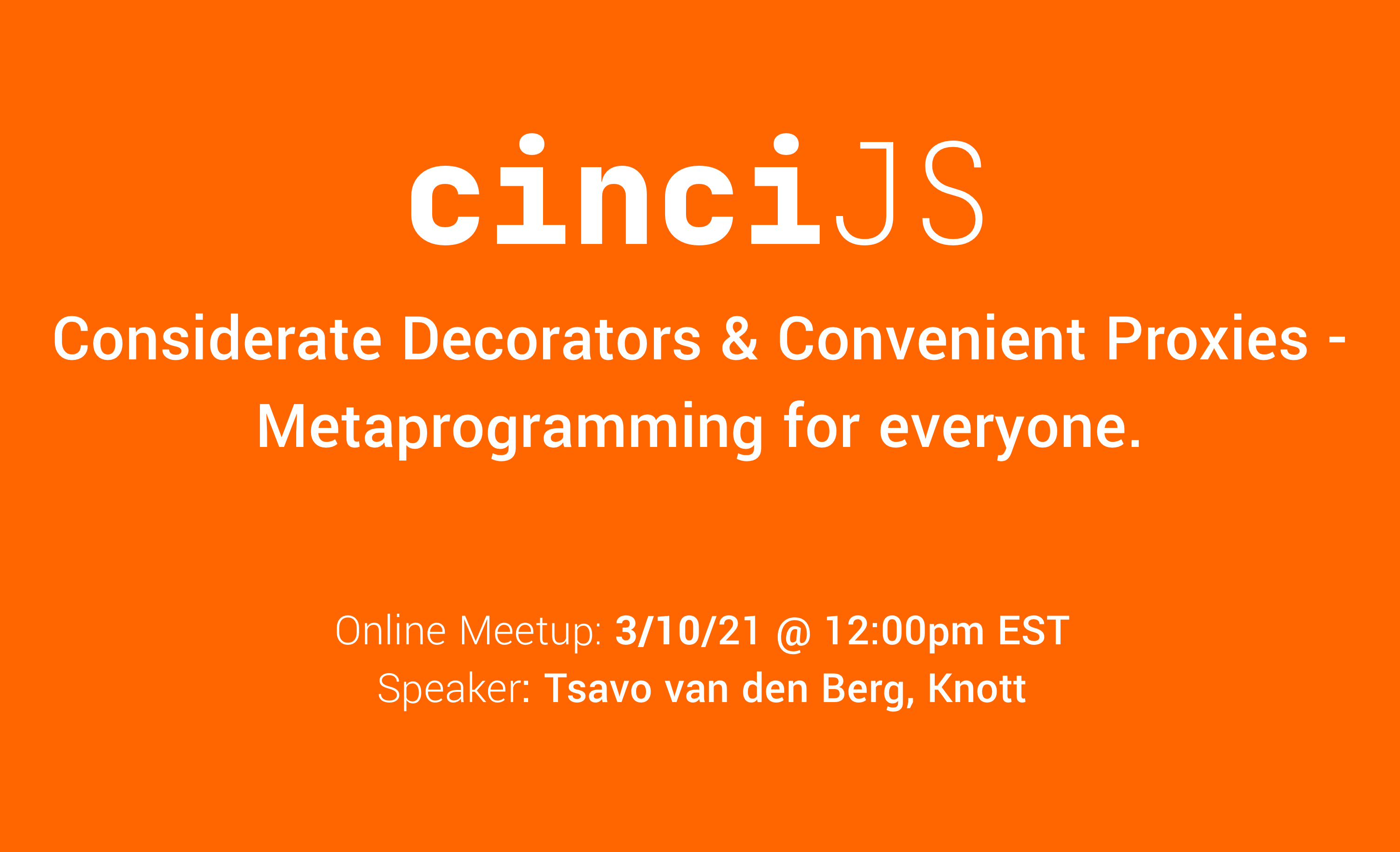Github Tsavo Vdb Knott Tc39 Decorator Augmentation Through Proxies