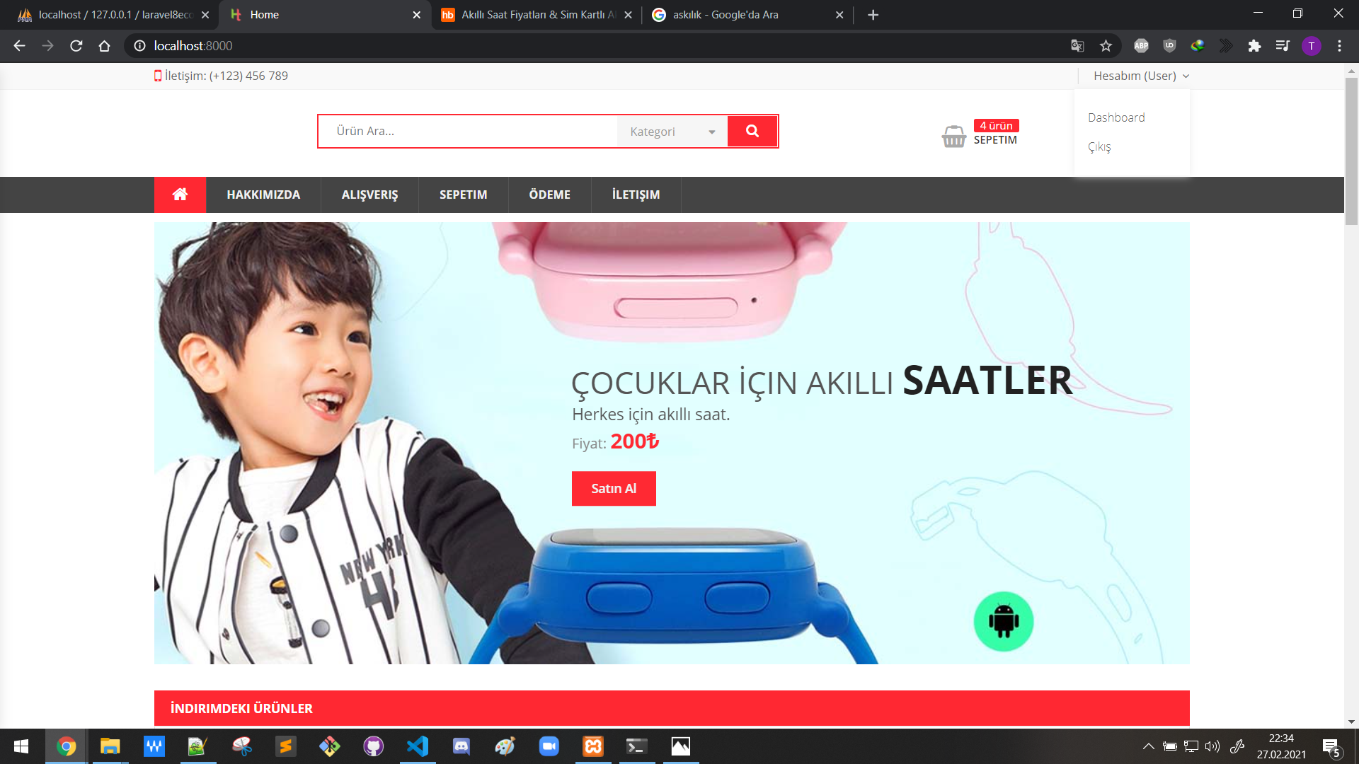 GitHub - atarikkilic/laravelecommerce: E-Commerce Project By Laravel 8