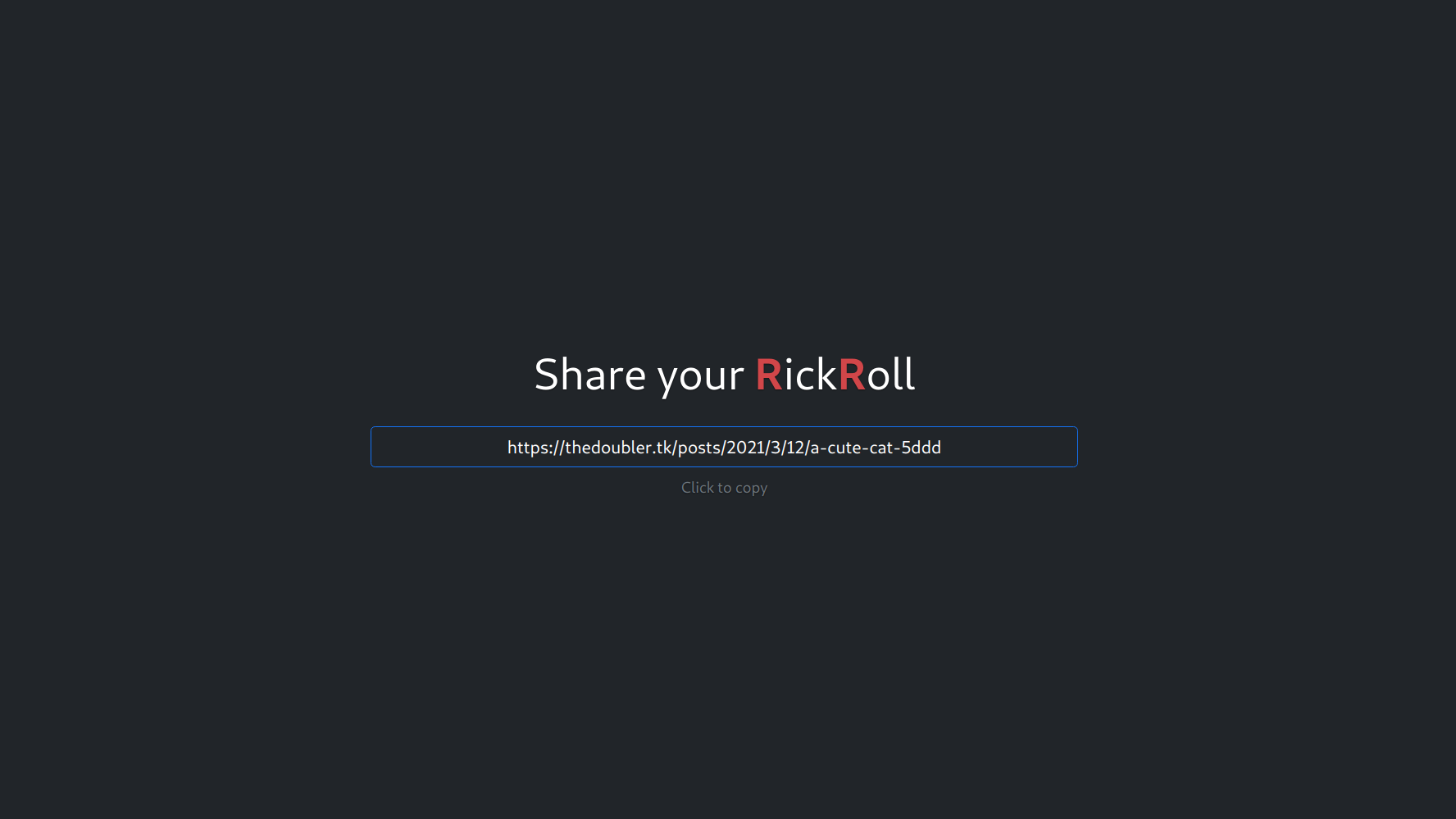 GitHub - thatsed/TheDoubleR: A RickRoll Facilitator.
