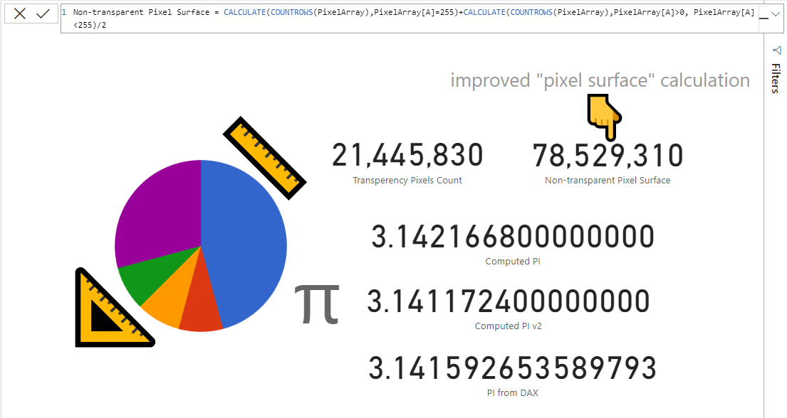 GitHub - Hugoberry/pi: Estimating the PI by counting the pixels ratio ...