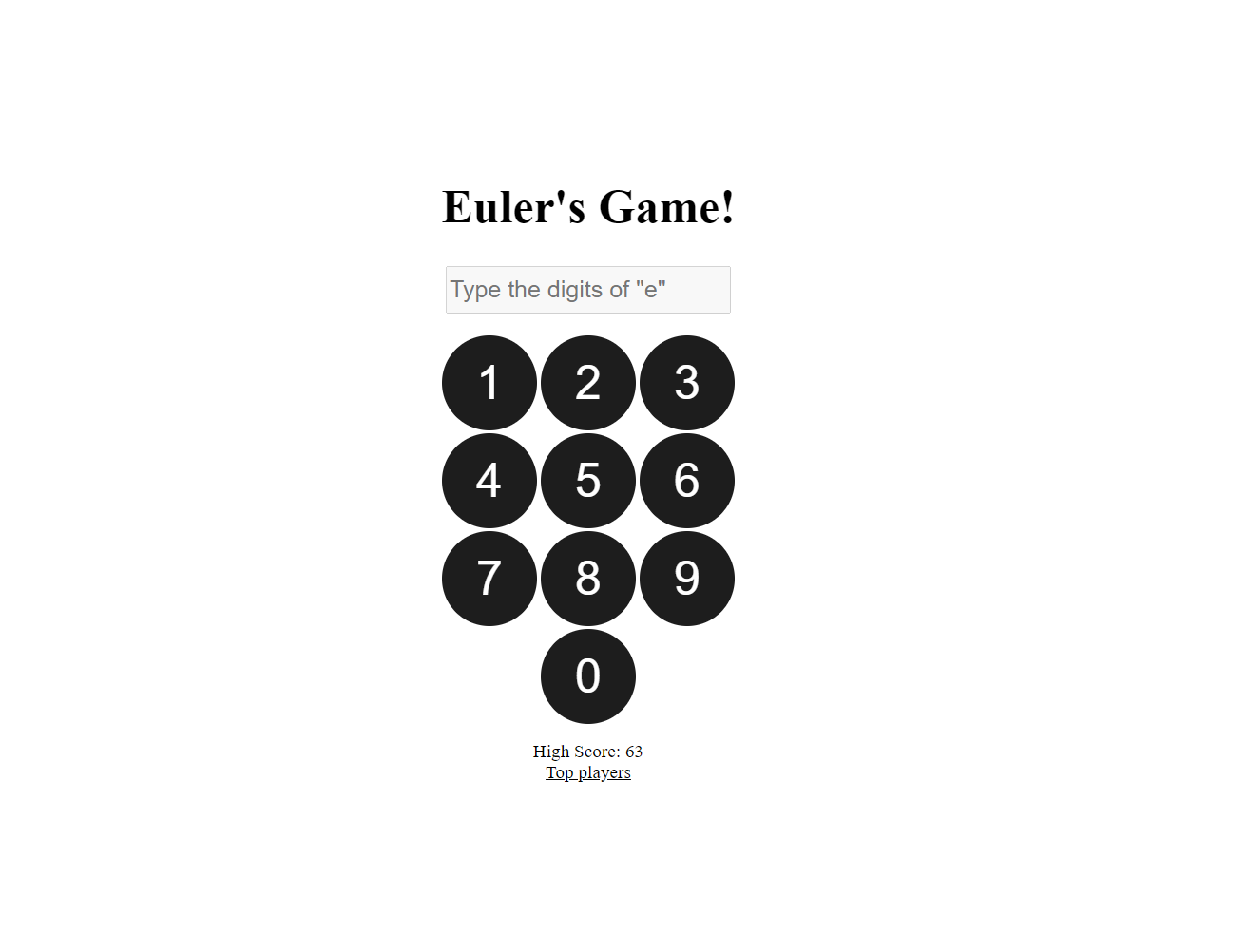 GitHub - EthanElkayam/euler: Euler's Math Game