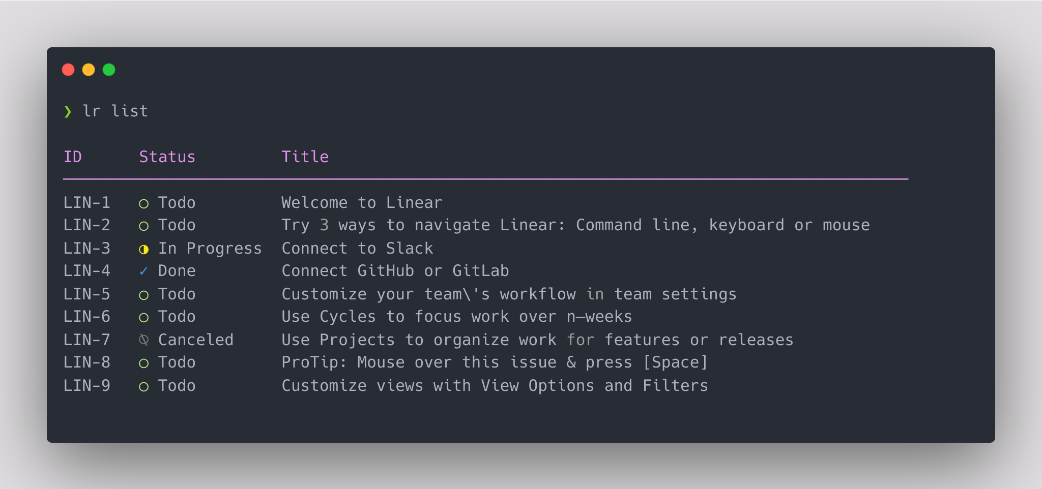 Github Evangodonlinear Cli A Cli For Interacting With The Linear Api 