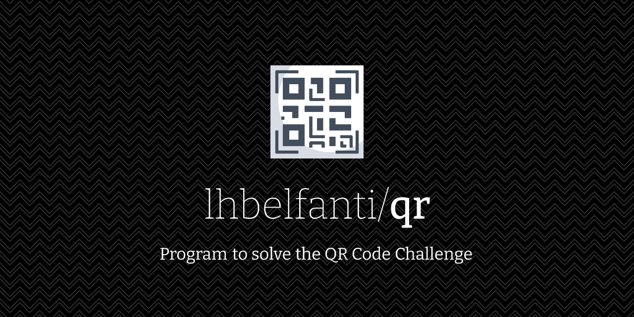 GitHub - lhbelfanti/qr: Program to solve the QR Code Challenge