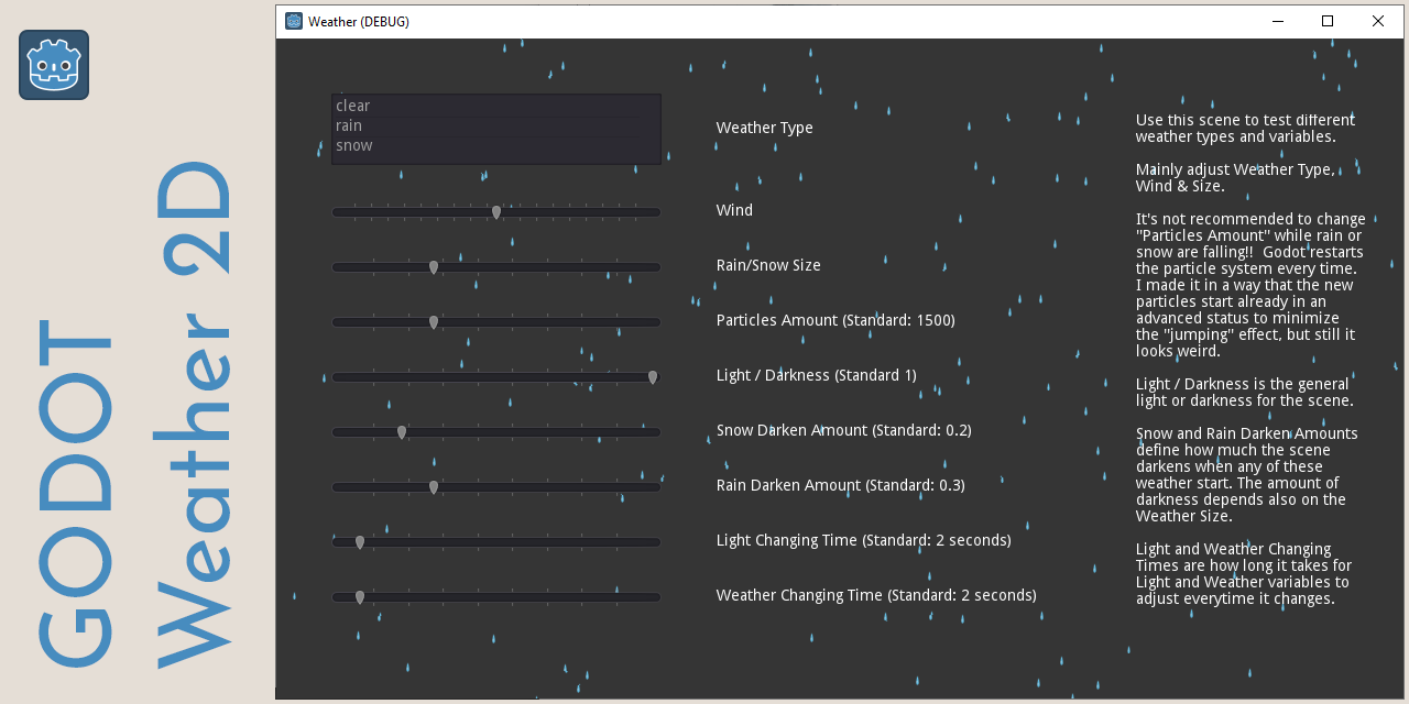 GitHub - pirachute/godot-weather-2D: An easy to use 2D Weather for ...