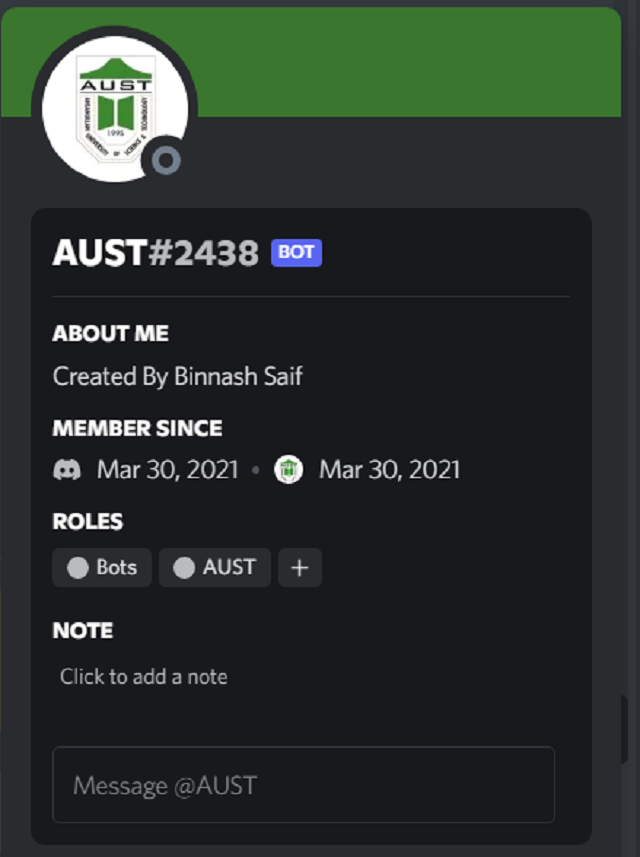GitHub - BinSaif99/Aust-Discord-Bot