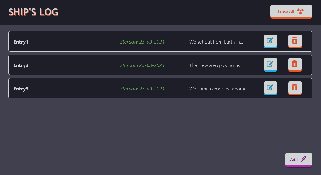 GitHub - jamesedchristie/ships-log: A notes app styled like a captain's ...