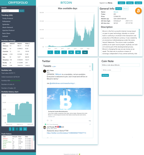 GitHub - Martijncvv/cryptocurrency_portfolio_project: Individual ...