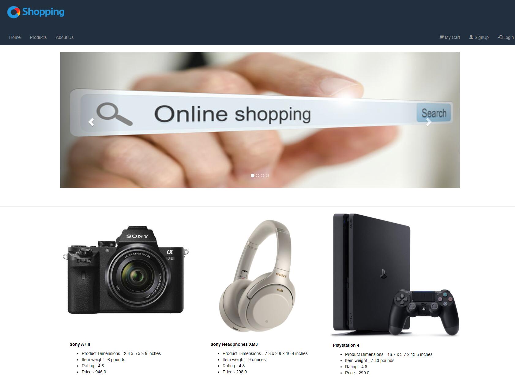 GitHub - yufeige4/MyOnlineShoppingApplication: an open-sourced online ...