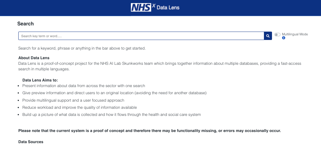 GitHub - nhsx/skunkworks-data-lens: NHS AI Lab Skunkworks’ project ...