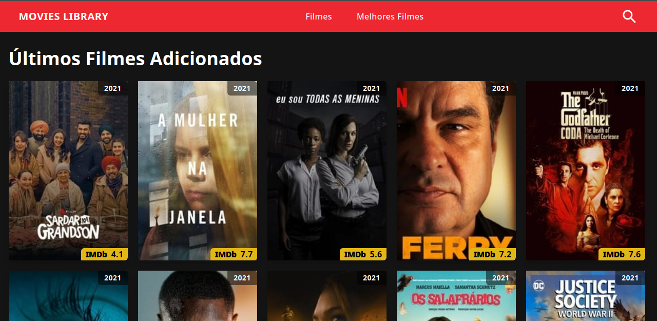 GitHub - brochj/movies-library: A Movie library (static-site) created ...