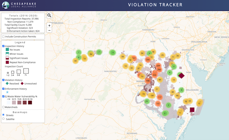 GitHub - ChesapeakeCommons/ViolationTracker: Chesapeake Legal Alliance ...