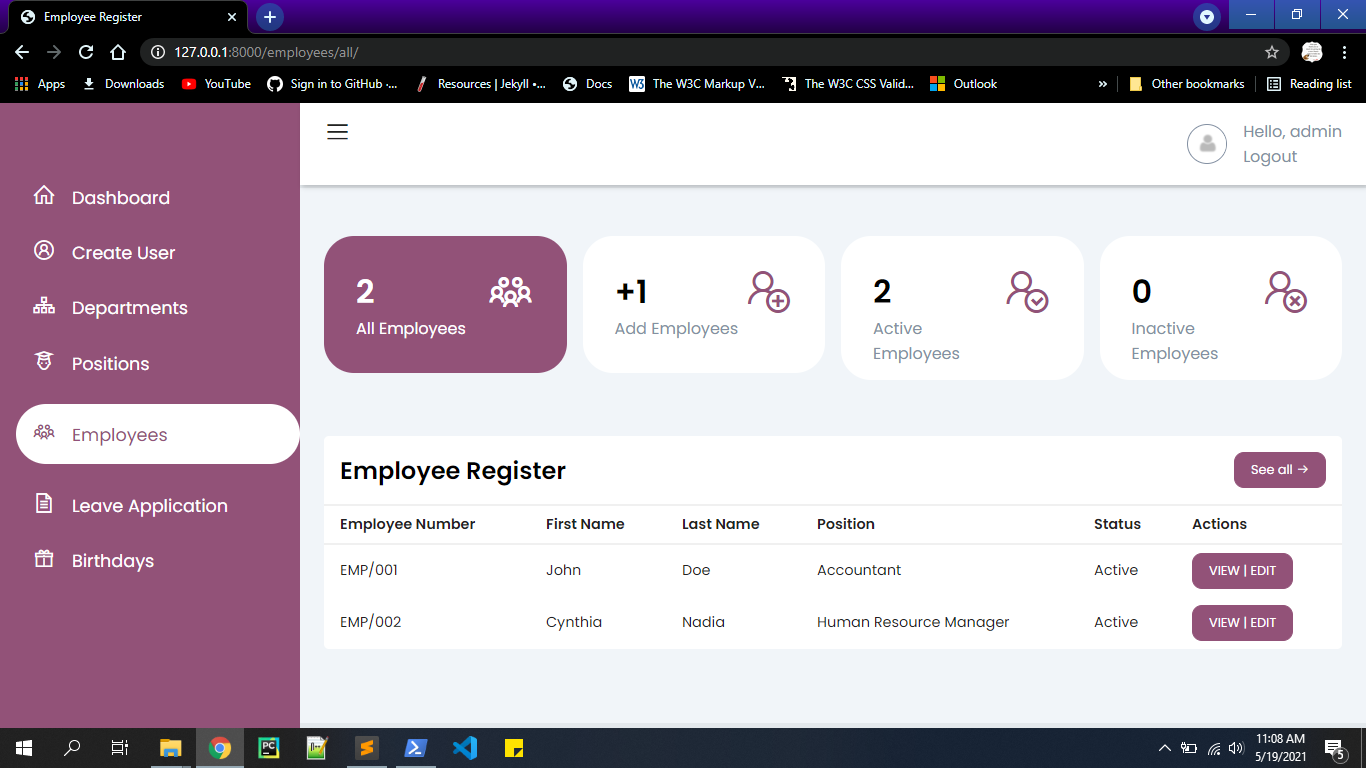 GitHub - mercychege/employee_management_portal: A basic system to ...