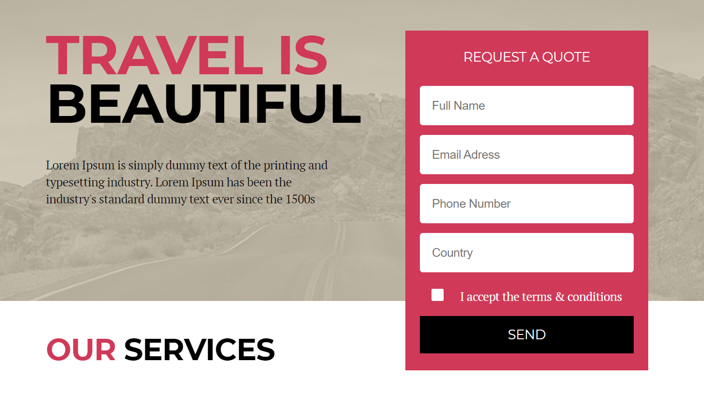 GitHub - alina-okhrimenko/travel-adaptive-website-layout: Travel Basic ...