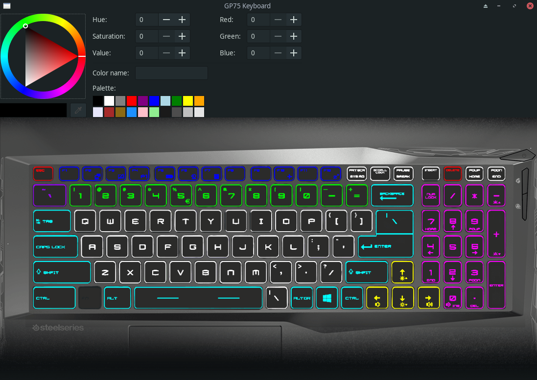 GitHub - MyrikLD/msi-perkeyrgb-gui: Linux CLI tool to control per-key ...
