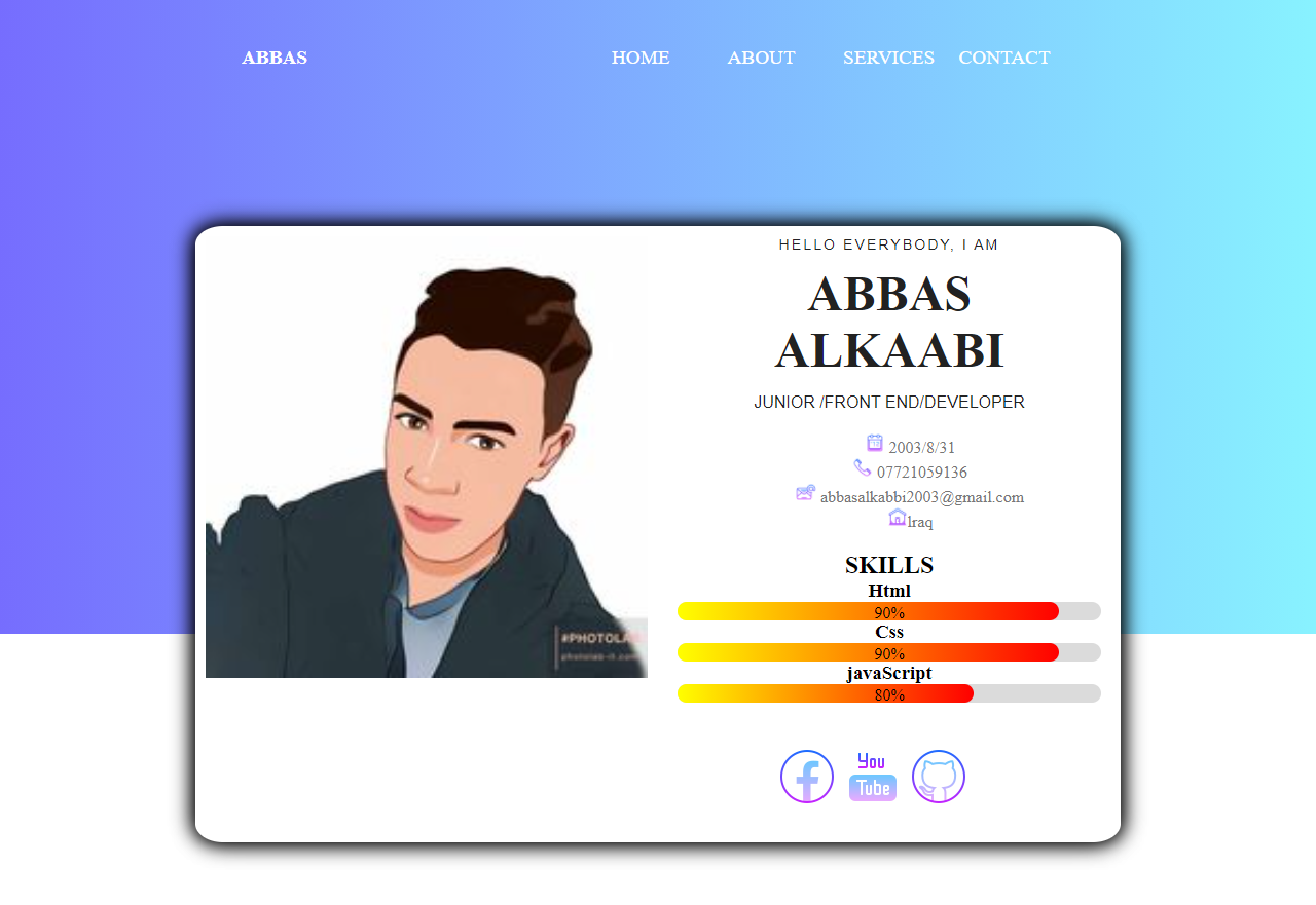 GitHub - abbasalkabbi/Portfolio-website: Portfolio-website -------------- html + css