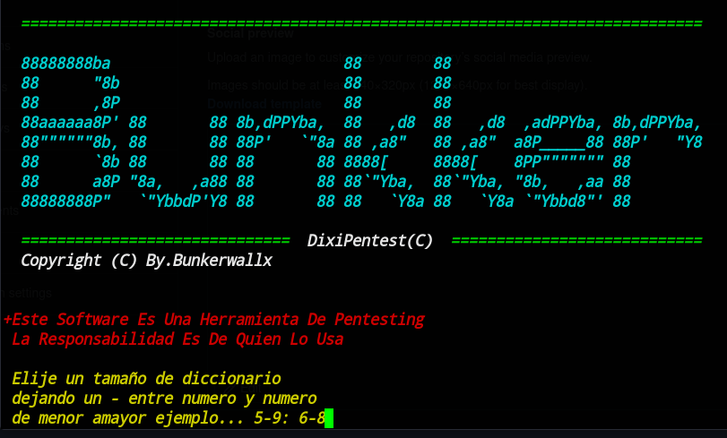 GitHub - Bunkerwallx/Dixi-Pentest: Generador de Diccionarios en ...