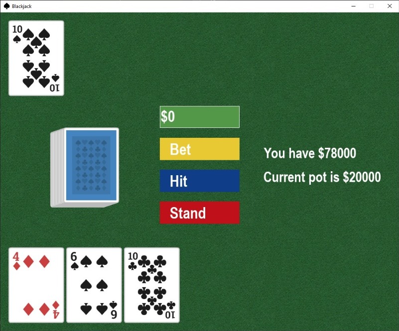 GitHub - confy/blackjack: A Blackjack game in PyGame