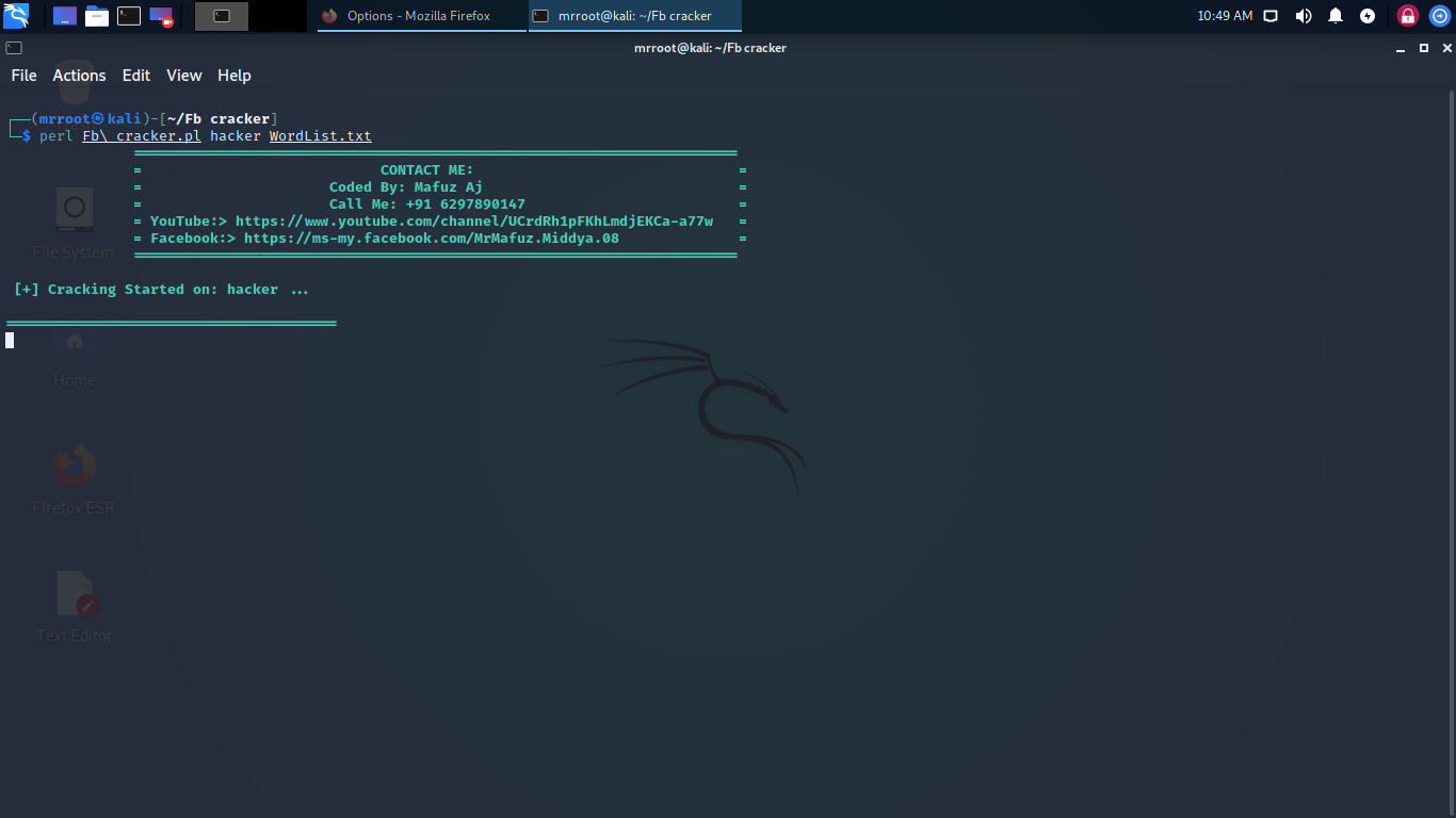 GitHub - MSecurity4/Fb-Cracker: This Tool Create By Mafuz Aj