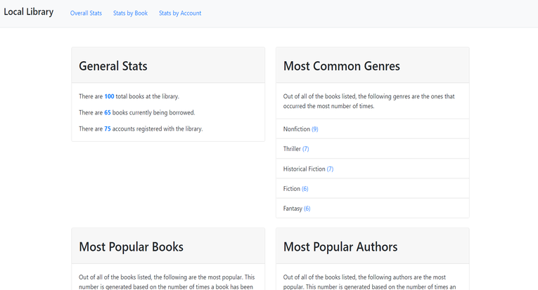 GitHub - Snappysong/local-library-project