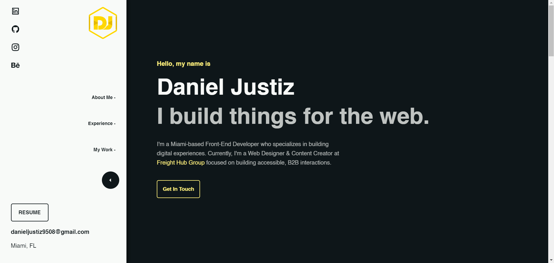 GitHub - danielJ305/Daniel-Justiz: Personal Website V2