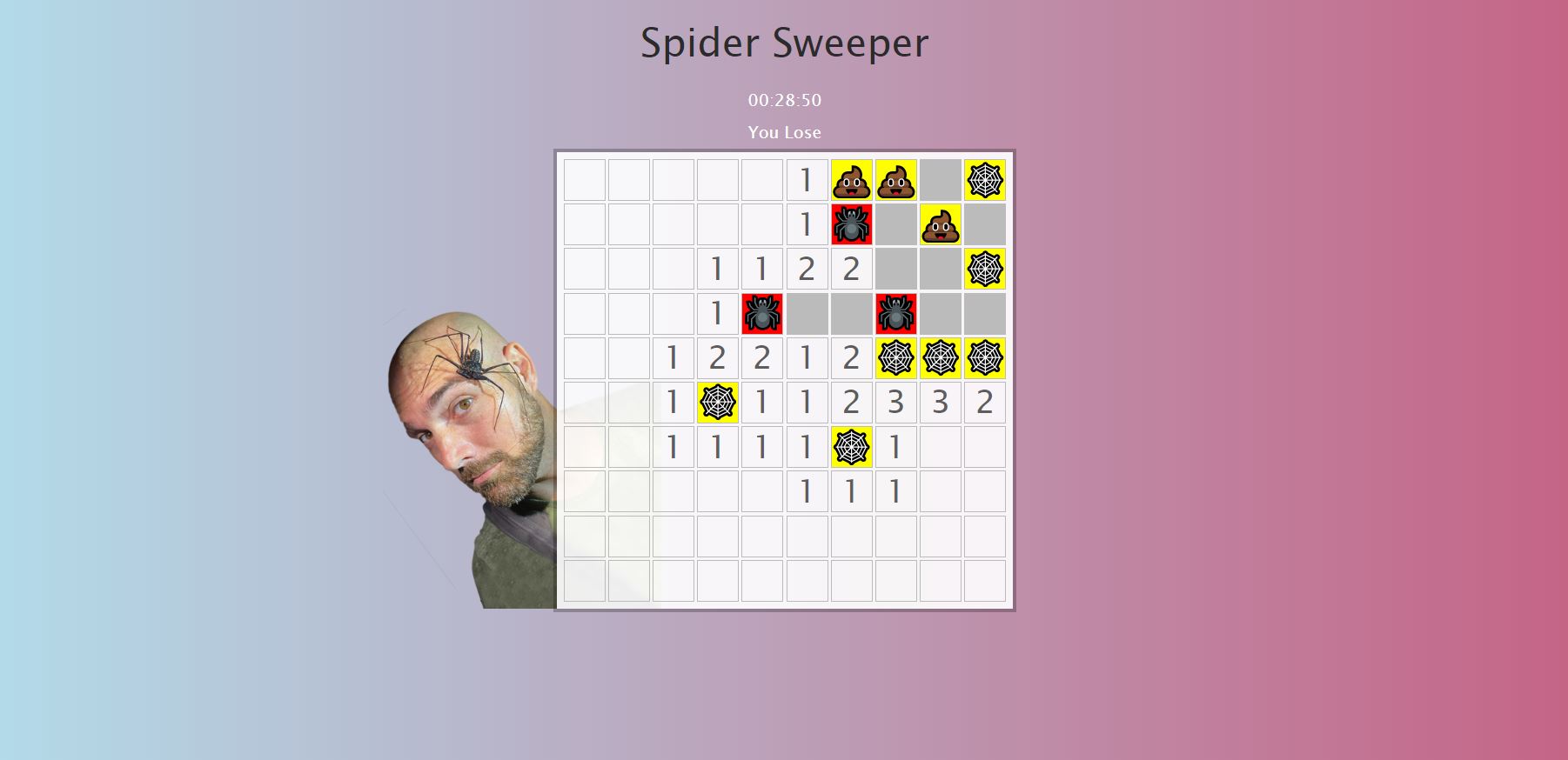 GitHub - CameronGu/Spider-Sweeper: a fun clone of minesweeper, but with ...