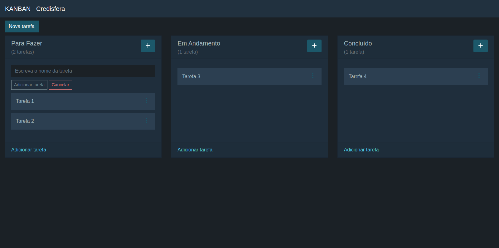 GitHub - credisfera-dev/kanban: Projeto Kanban