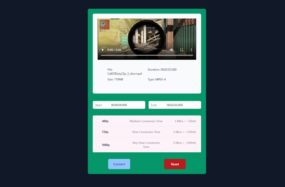 Github Jezzabell91 Ffmpeg Trim And Compress Web Application To Trim And Compress Mp4 Videos