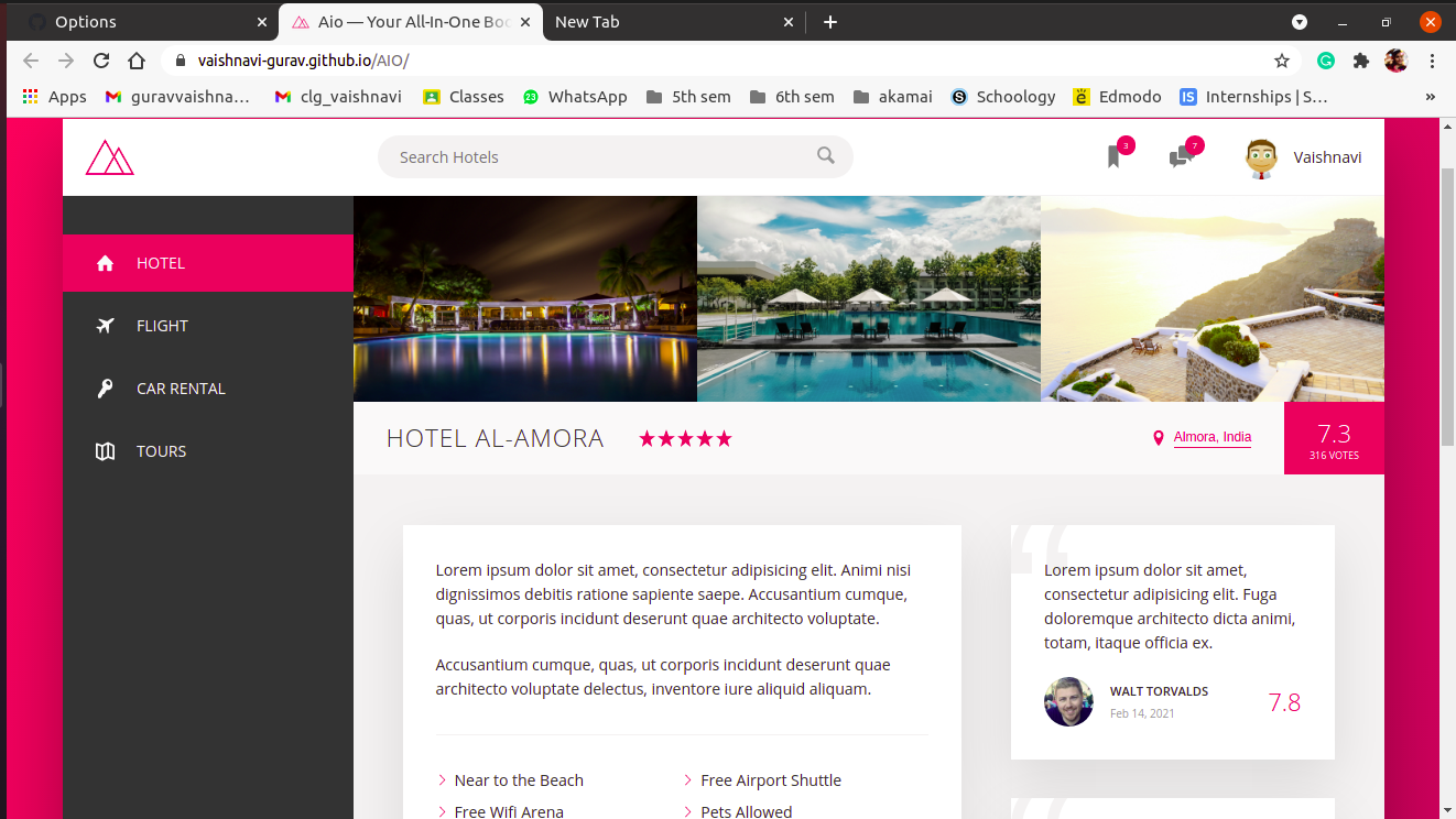 GitHub - vaishnavi-gurav/AIO: All-In-One booking website page or UI ...