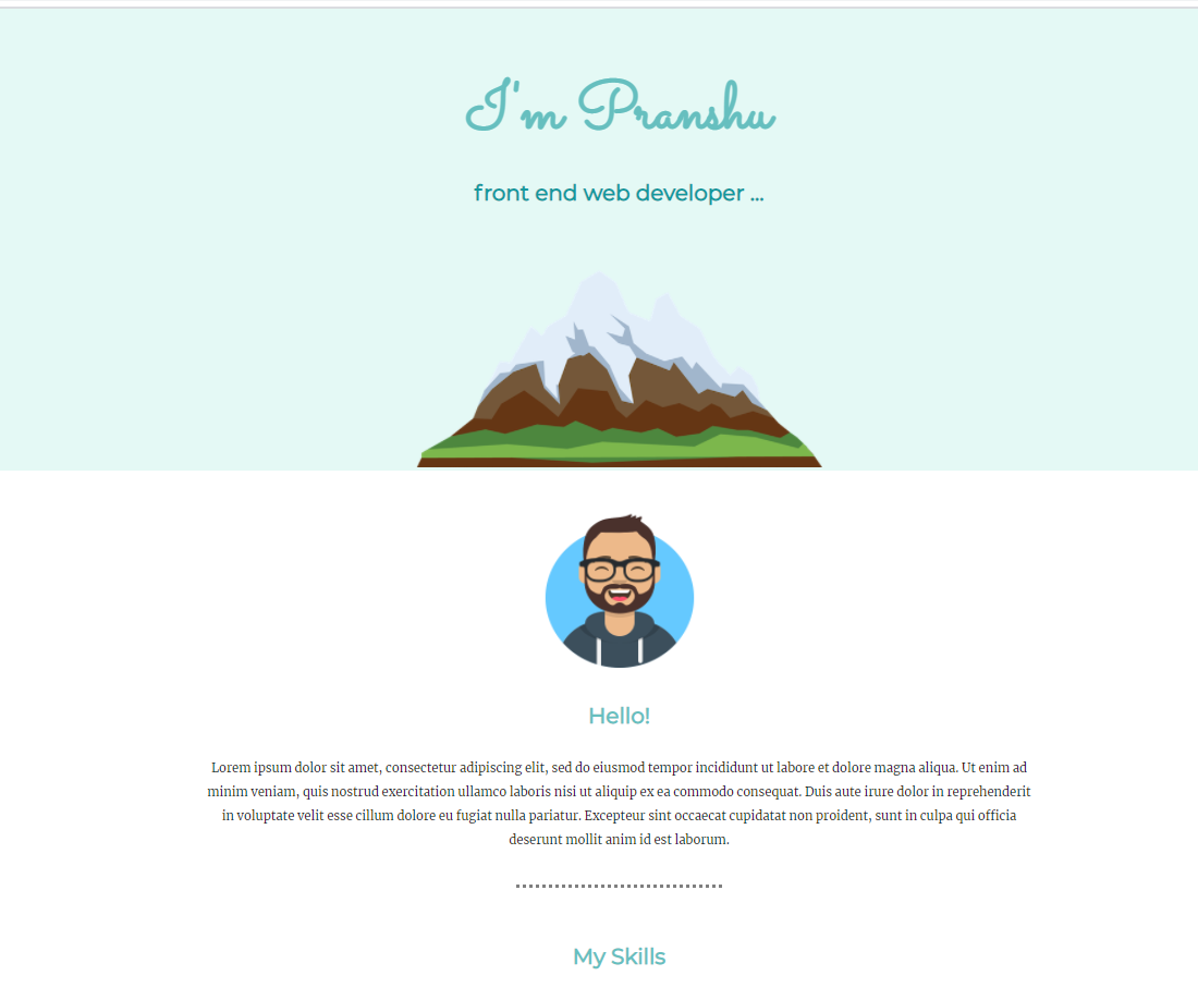 GitHub - pranshukas/Sample-CV-Webpage: Implementation of Simple Statice ...