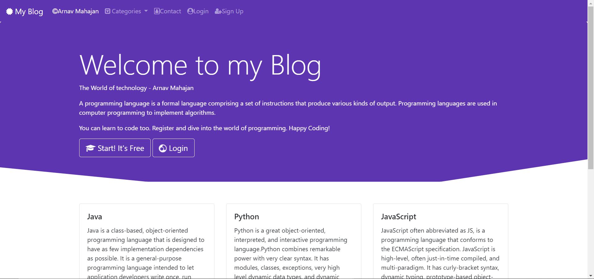 GitHub - arrnavvv/Blotech: Blog website made with Servlets and JSP