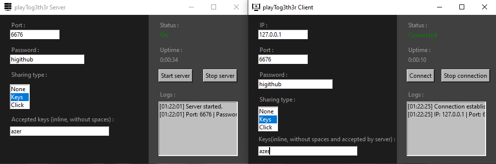 GitHub - 0adri3n/playTog3th3r: A software to share keys or clicks of a ...