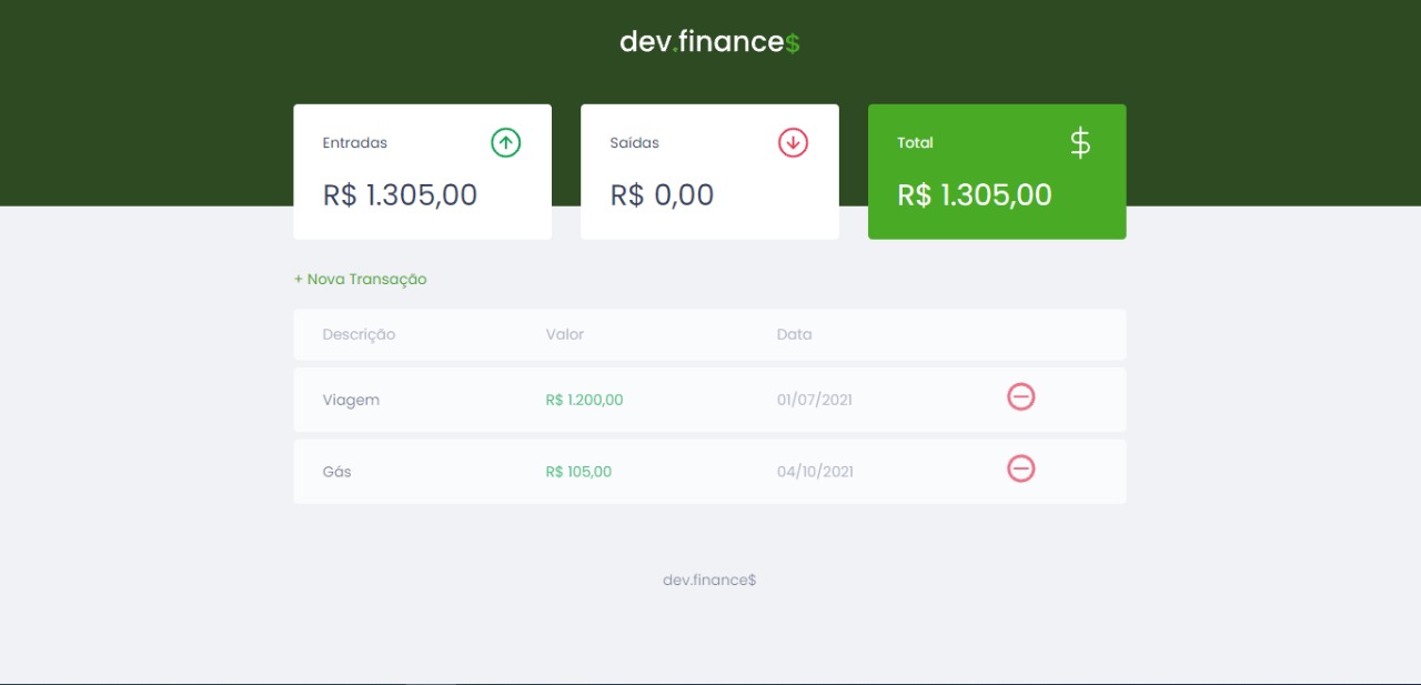 GitHub - milenaalcantara/Dev-Finance