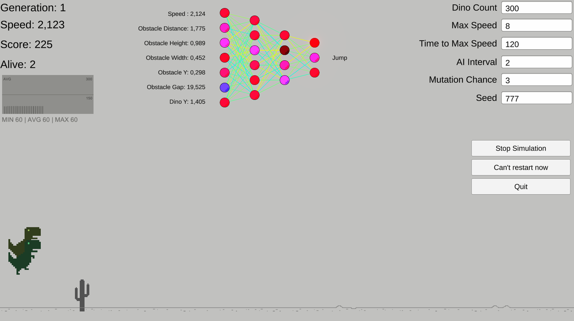 GitHub - cau777/Dinosaur-Game-AI: AI to play Google Chrome Dinosaur ...