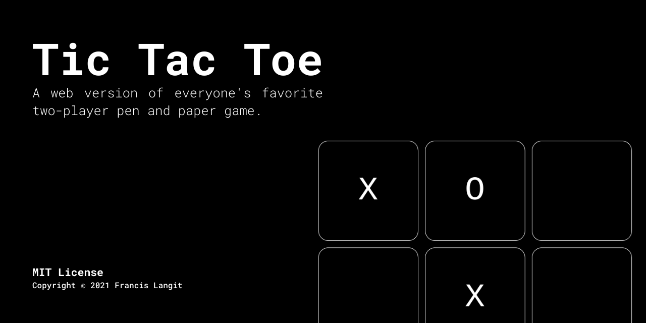 GitHub - FrancisLangit/tic-tac-toe: A web application simulating a two ...